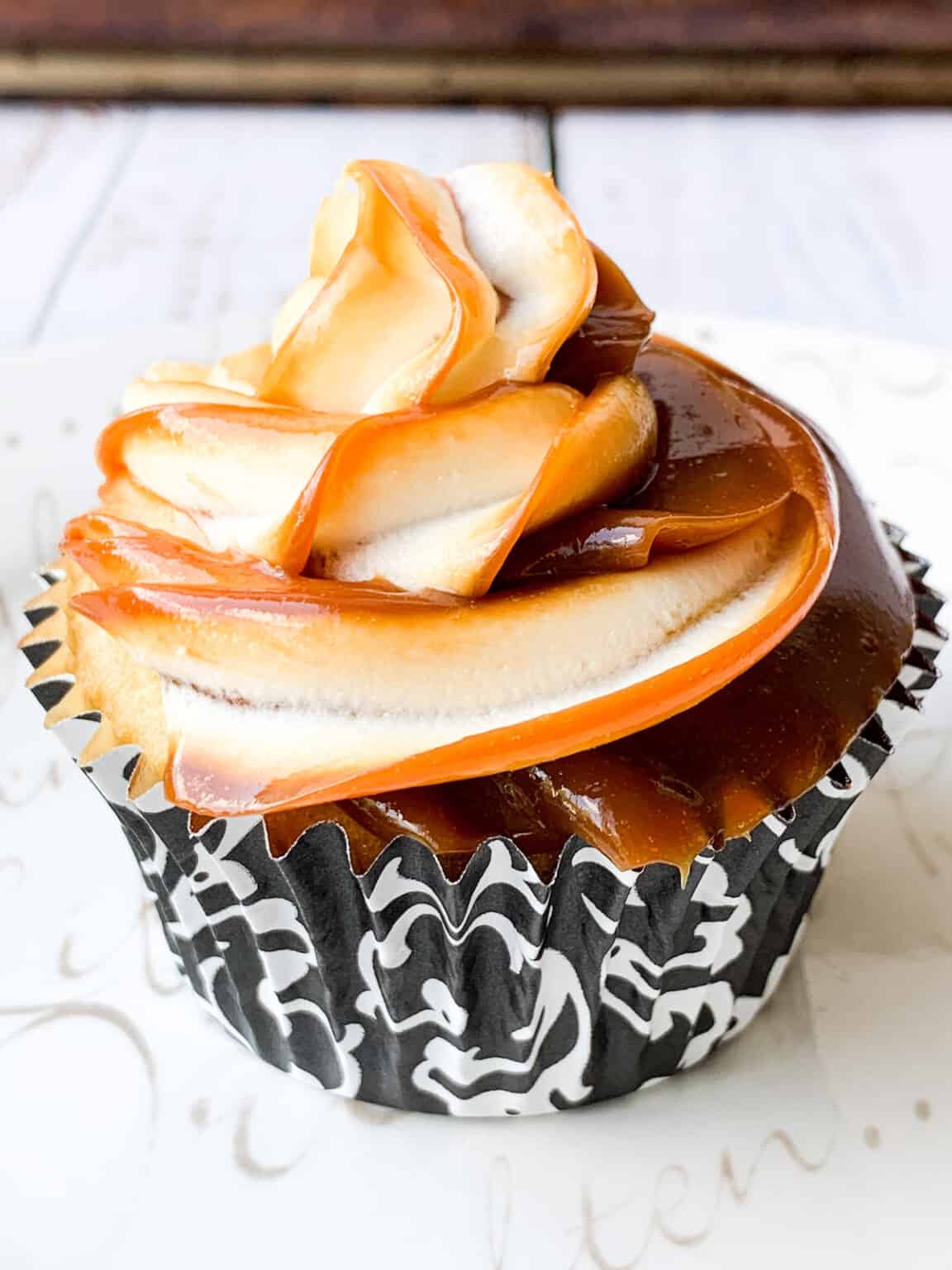 Dulce de Leche Cupcakes | A Baker's Bookshelf